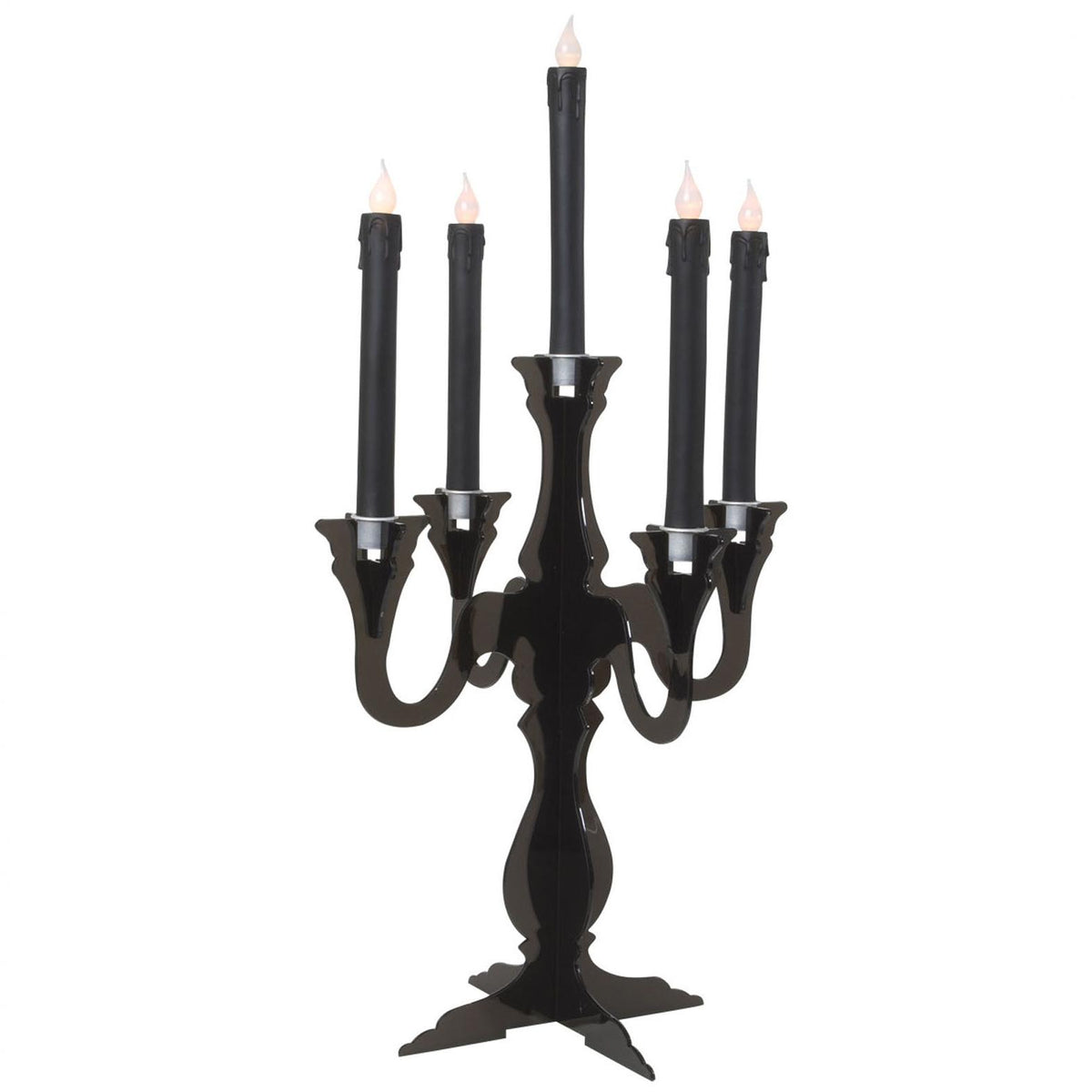 Candelabro Gotico 5 Braccia Nero - Decorazione Halloween Vintage ...