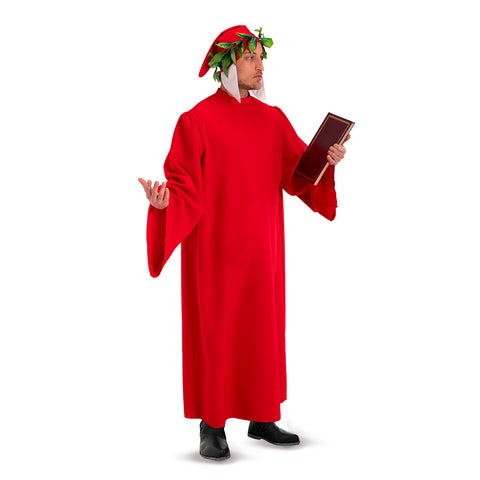 COSTUME DANTE ALIGHIERI TUNICA CAPPELLO E CORONA D'ALLORO ...